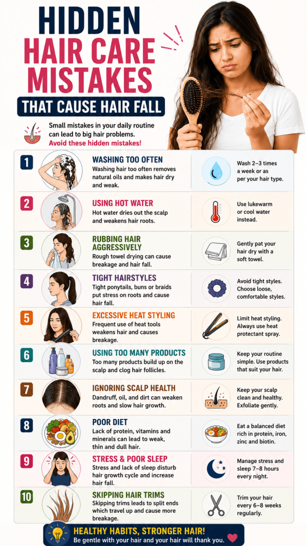Hidden Hair Care Mistakes Causing Hair Fall